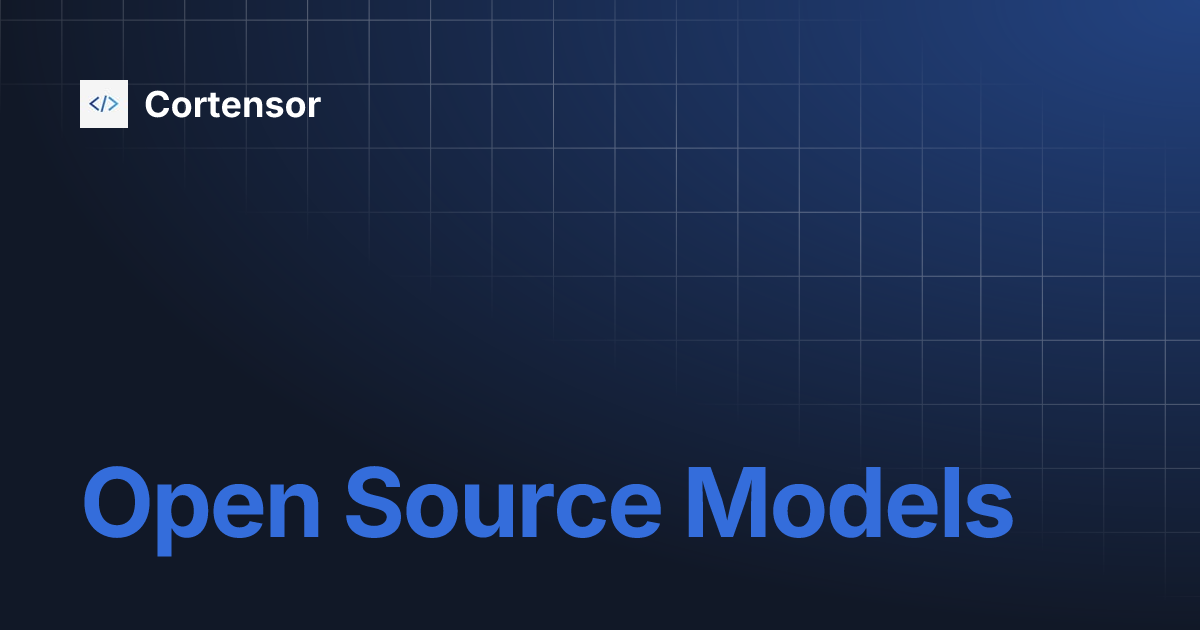 Open Source Models | Cortensor