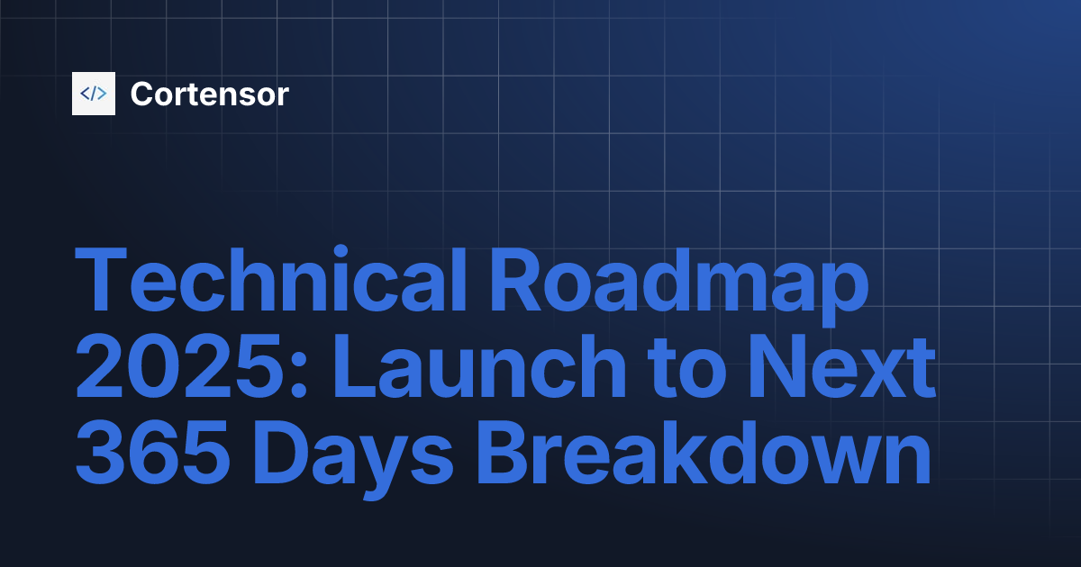 Technical Roadmap 2025: Launch to Next 365 Days Breakdown | Cortensor