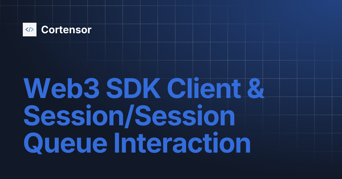 Web3 SDK Client & Session/Session Queue Interaction | Cortensor
